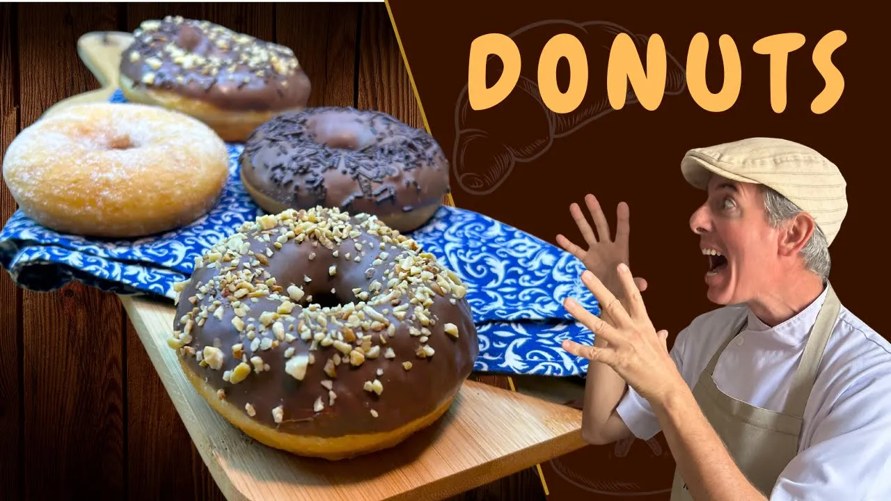 Como fazer donuts do zero? Rosquinha fofinha e saborosa - Chef Mancuzo